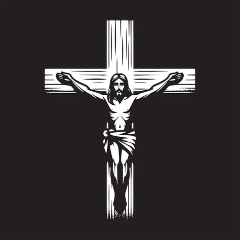 Jesús Crucificado SVG Vector Premium generado con IA