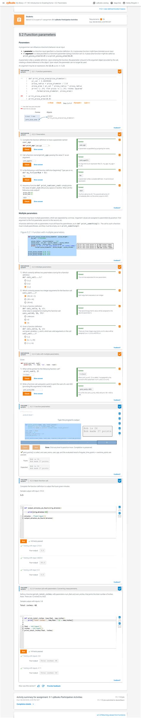 52 Function Parameters 5 User Defined Function Basics Students