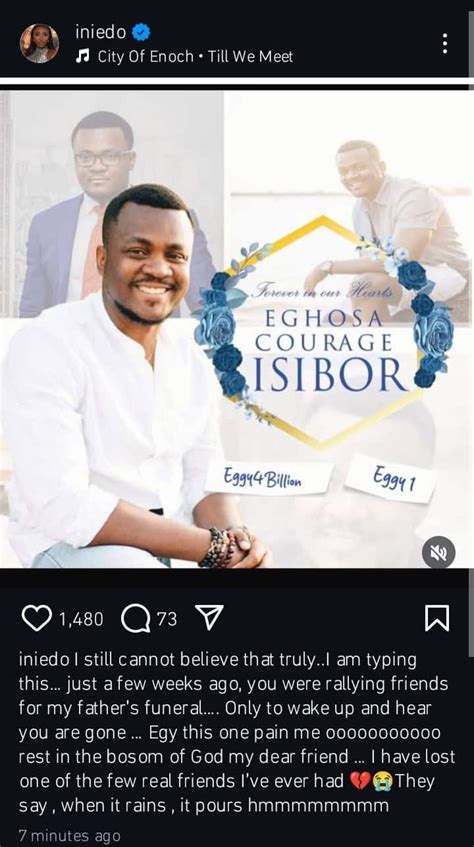 We Were Rallying Friends For My Fathers Funeral Ini Edo