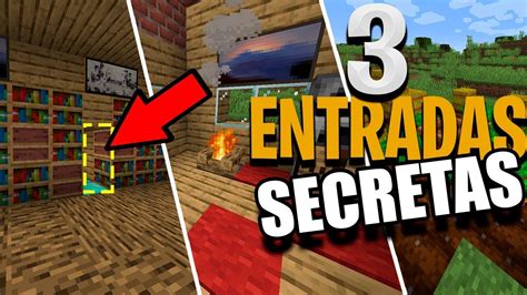 3 Entradas Secretas Simples Minecraft 1 14 Youtube