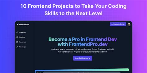 10 frontend projects to take your coding skills to the next level dev