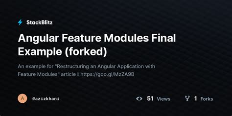 Angular Feature Modules Final Example Forked StackBlitz