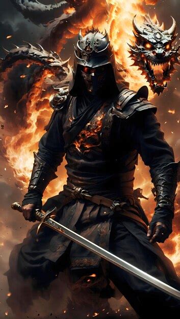Premium Photo Superhero Saga Ninja And Dragon Unleash Exciting