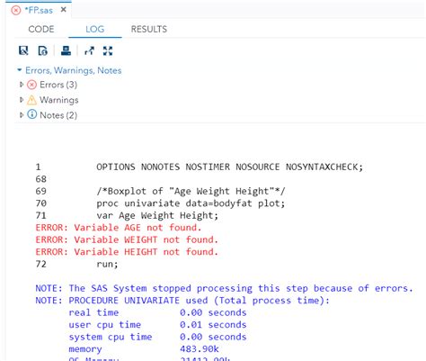 Solved Variables Do Not Exist Sas Support Communities