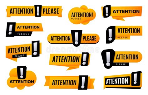Attention Badges Important Messages Notice Banners Caution