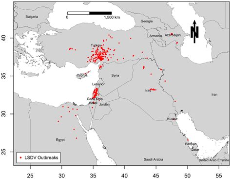 Geographic Distribution Of Lumpy Skin Disease Outbreaks Reported In