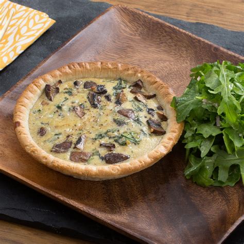 Recipe Mushroom And Swiss Chard Quiches With Gruyere Cheese And Arugula