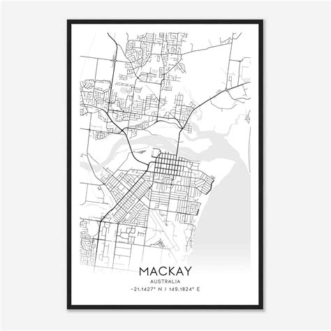 Custom Mackay Australia Map Poster Mapmory