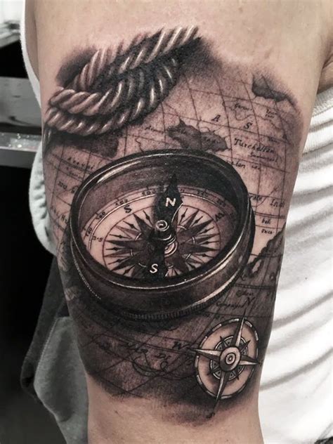 44 Tatuajes De Brújulas Para Hombres Y Mujeres Con Significado
