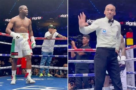 Boxing Fans React At Floyd Mayweather Appears To Fire Referee Mid Fight