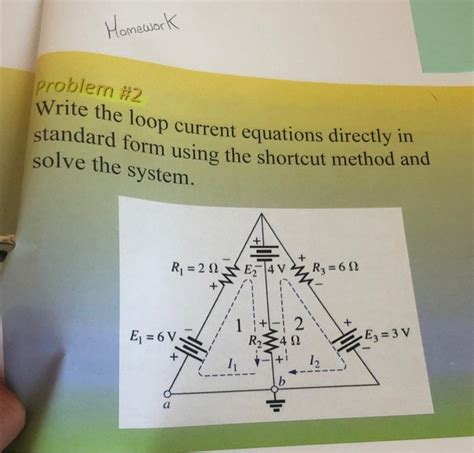 Solved Homework Problem 2 Write The Loop Current Equations Chegg