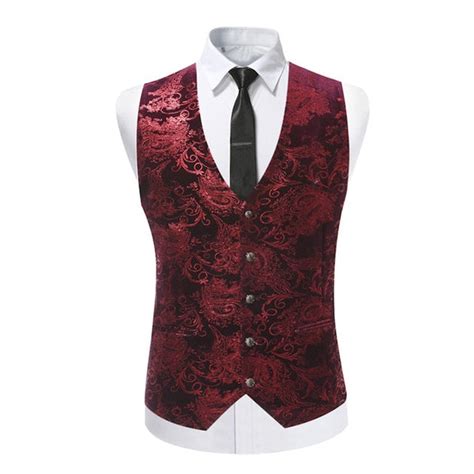 Yunclos 2019 Men Bronzing Vest Waistcoat Single Breasted Wedding Groom