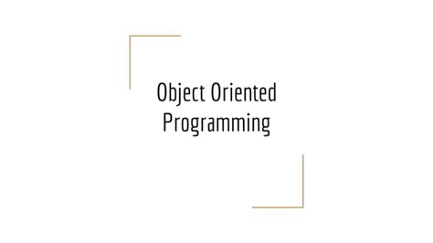 Object Oriented Programming Ppt
