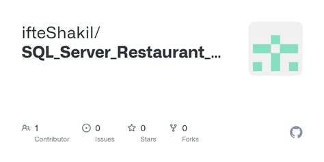 Github Ifteshakilsqlserverrestaurantmanagementsystem