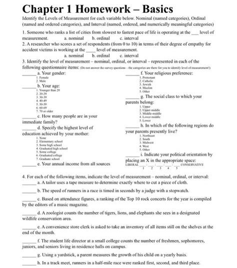 Solved Chapter 1 Homework Basics Identify The Levels Of Chegg