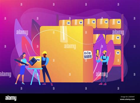 Barcode Scanning Concept Vector Illustration Stock Vector Image And Art Alamy