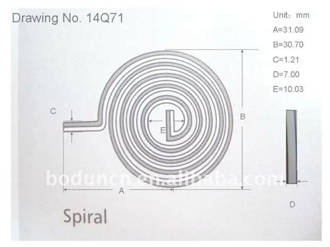 Iso Standard Thermal Bimetallic Coil Spring For Automotive Use