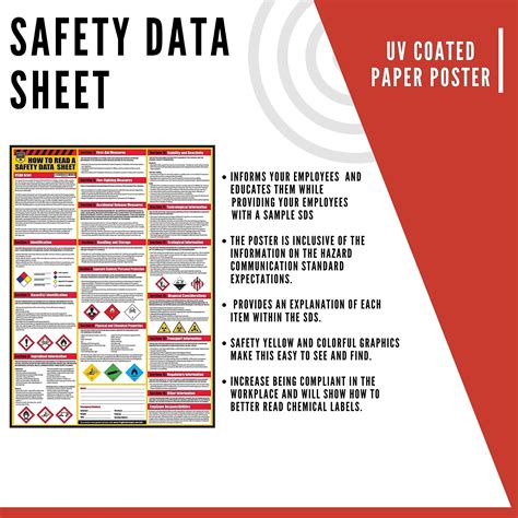 How To Read A Safety Data Sheet Sdsmsds Poster 24 X 33 Inch Uv