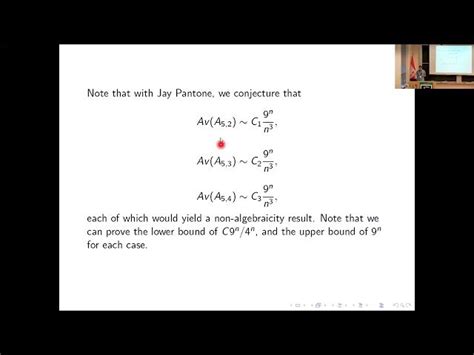 Free Video Non Algebraic Generating Functions In Pattern Avoidance