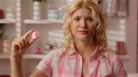 Sad Stressed Caucasian Woman Teen Teenager Girl Female In Glamour