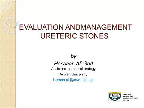 Evaluation And Management Of Ureteric Stones Pptx
