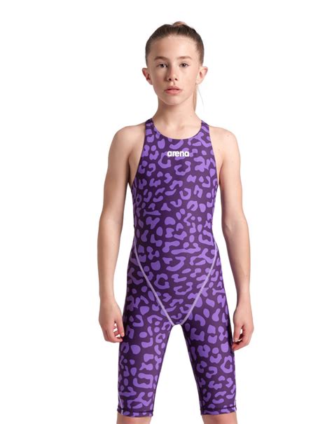 Arena Limited Edition Girls Powerskin St Next Open Back Leopard Skin