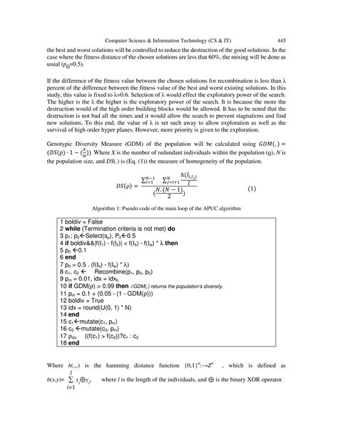 Adaptation Of Parametric Uniform Crossover In Genetic Algorithm Pdf