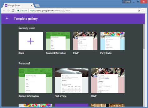 Google Forms Templates