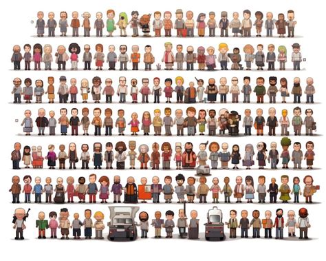 Premium Photo Game Character Sprite Sheet Of Npc Illustration
