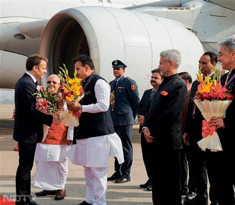 जयपुर पहुंचे फ्रांस के राष्ट्रपति इमैनुएल मैक्रों पीएम मोदी के साथ