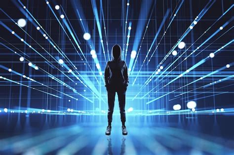 Premium Photo Cyber Technology And Anonymous Concept With Front View On Faceless Person In