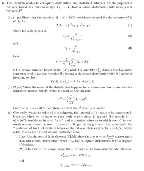 Solved This Problem Relates To Chi Square Distribution And