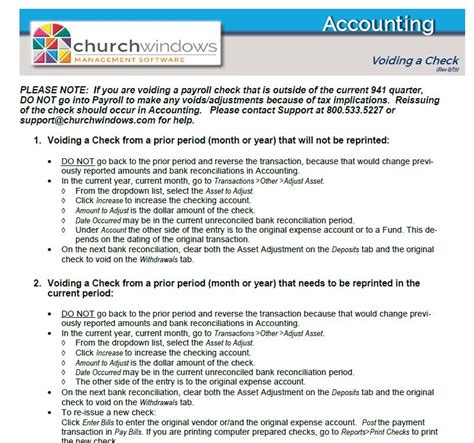 Accounting Voiding Checks V25 Newer ChMS