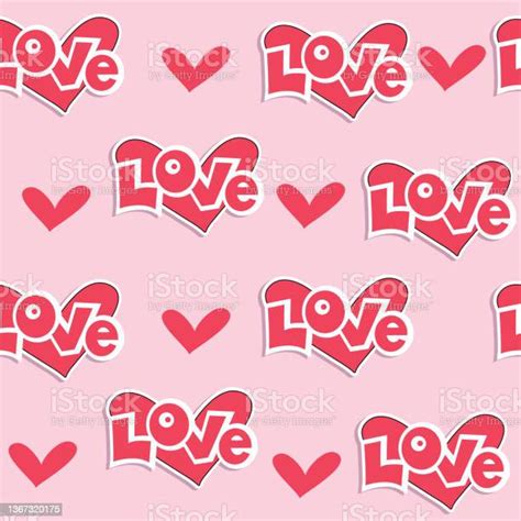 핑크 배경에 발렌타인 데이에 대한 사랑과 마음 원활한 패턴을 문자 밸런타인데이에 대한 스톡 벡터 아트 및 기타 이미지 밸런타인데이 사랑 컴퓨터 글자 Istock