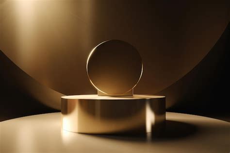 Modern And Realistic Blank Pedestal Stand For Object Showcase Premium Ai Generated Image