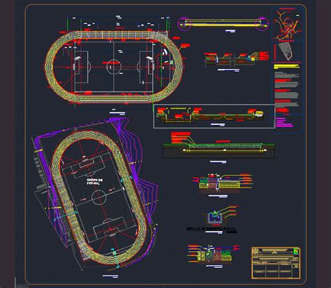 Athletics Track Dwg Detail For Autocad • Designs Cad