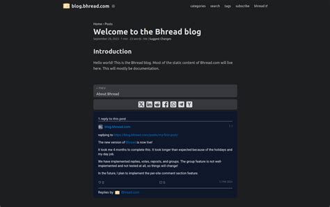 You Can Now Add A Comment Section To Your Site With Bhread Bhread Blog