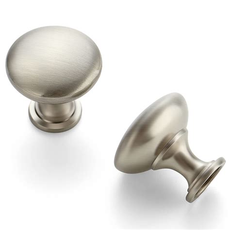 Ravinte 1 Pack Brushed Nickel Round Zinc Cabinet Knobs For Kitchen