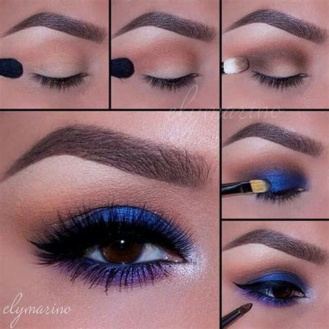 Elu Marino Make Up Purple Eye Makeup Blue Eyeshadow Tutorial