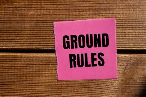 Premium Photo Ground Rules Message Written On Ripped Torn Pink Paper