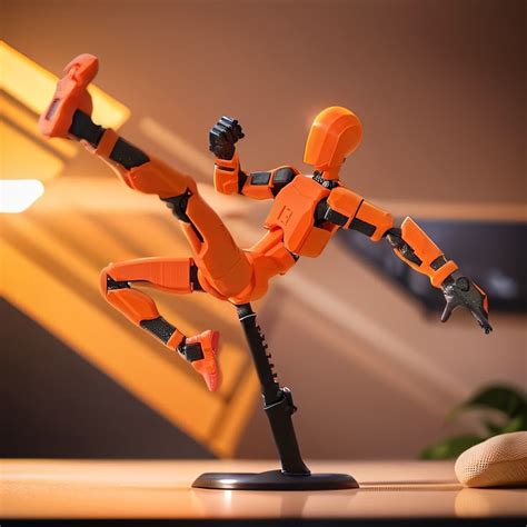 로봇 애호가를 위한 3d 프린팅 멀티 조인트 로봇 애니메이션 Diy 모델 창의적인 데스크탑 장식품 독특한 장난감 4개의 기기와 3가지 손 모양이 포함되어 있습니다