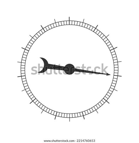 Graphic Round Measuring Scale Arrow Template Stock Vector Royalty Free