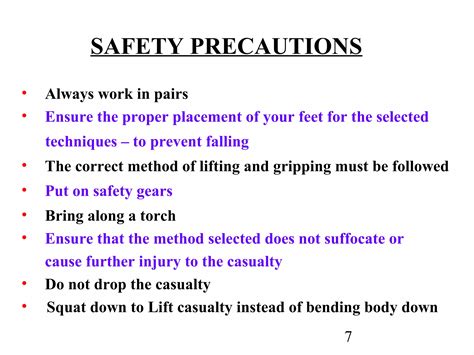 33 Emergency Methods Of Moving Casualties Pps