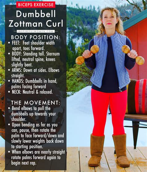 Dumbbell Zottman Bicep Curl Inspireful Women
