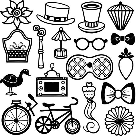 Premium Vector Black And White Handdrawn Illustrations Of Various Objects