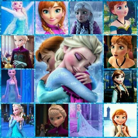 Elsa And Anna Collage Collage Elsa Pins