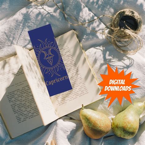 Capricorn Printable Bookmarks Astrology Bookmarks Digital Products