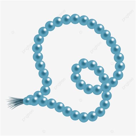 Blue Bead Tasbih Aesthetic Element Blue Beads Tasbih Tasbih Islamic