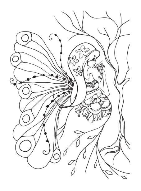 Black Pregnant Belly Drawing Illustrations Royalty Free Vector