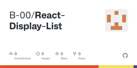 GitHub B React Display List